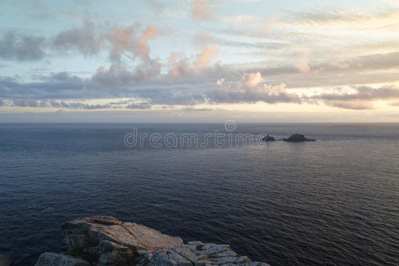Cape Cornwall in St Just at Sunset Stock Image - Image of nikond810 ...