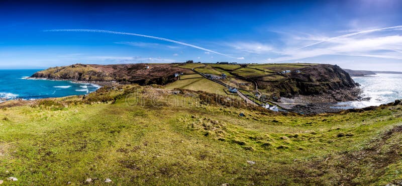 Cape Cornwall in St Just at Sunset Stock Image - Image of storm, south ...