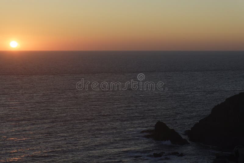Cape Cornwall in St Just at Sunset Stock Image - Image of storm, south ...