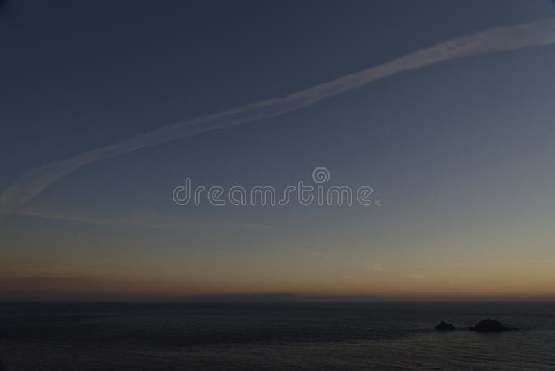 Cape Cornwall in St Just at Sunset Stock Photo - Image of horizontal ...