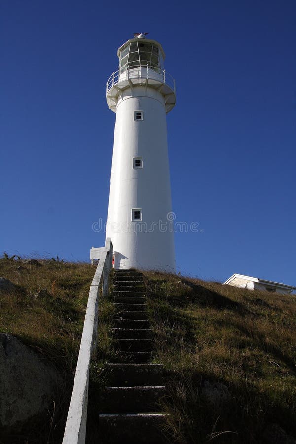 Cape Egmont Lighthouse, New Zealand Stock Image - Image of island ...