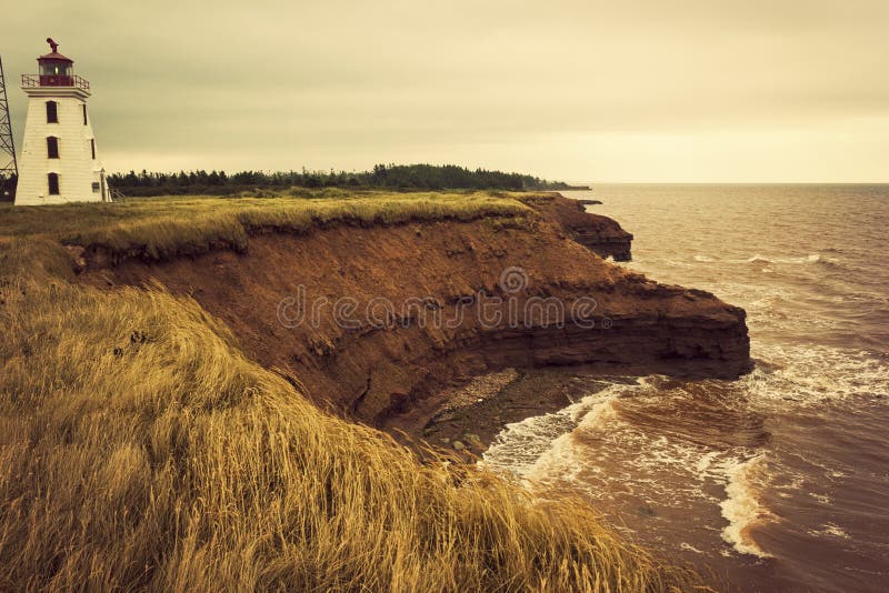 Cape Egmont Lighthouse in Prince Edward Island Stock Image - Image of ...