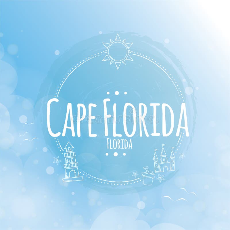 Cape Florida Label. Vector Illustration Decorative Design Stock Vector ...