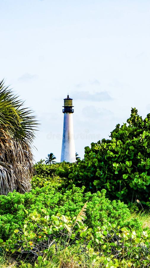 Cape Florida Light Lighthouse in Key Biscayne, Florida Stock Photo ...