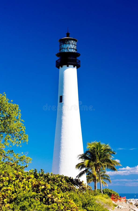 Cape Florida Lighthouse stock image. Image of miami, america - 11649463