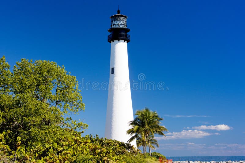 Cape Florida Lighthouse stock image. Image of miami, america - 11649463