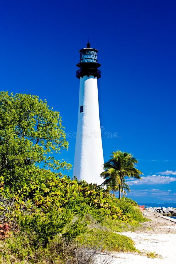 Cape Florida Lighthouse stock photo. Image of miami, park - 17886472