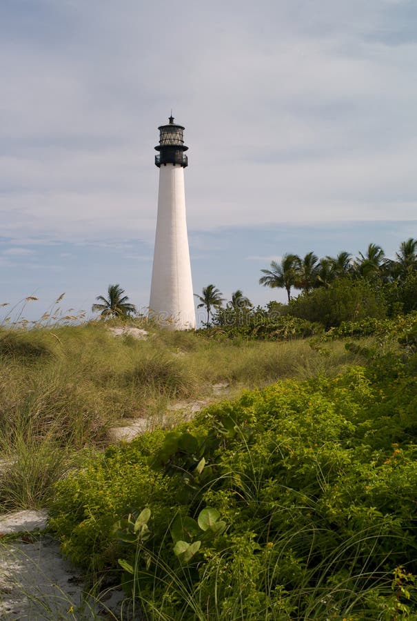 Cape Florida Lighthouse stock image. Image of beacon - 126179957