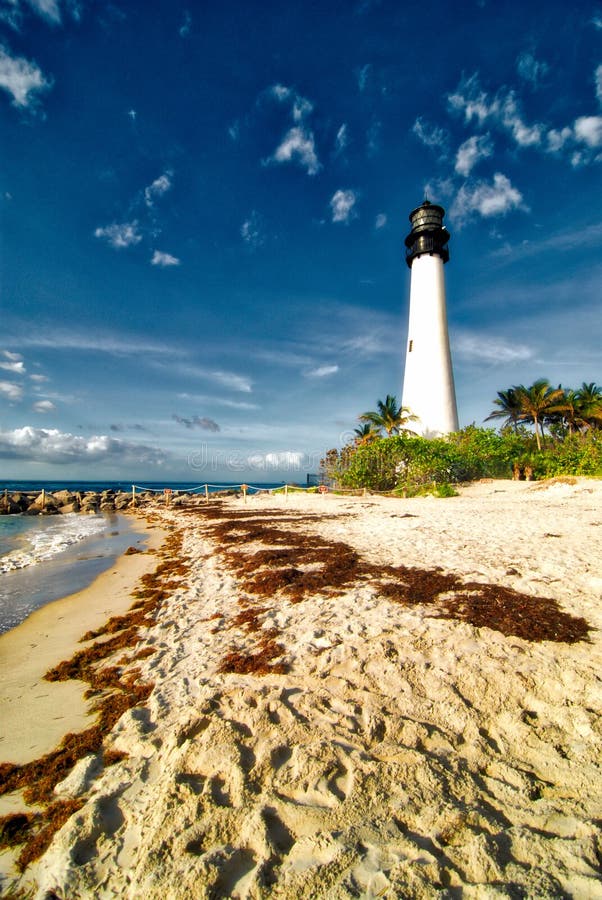 The Cape Florida Lighthouse Stock Image - Image of cape, tropical ...