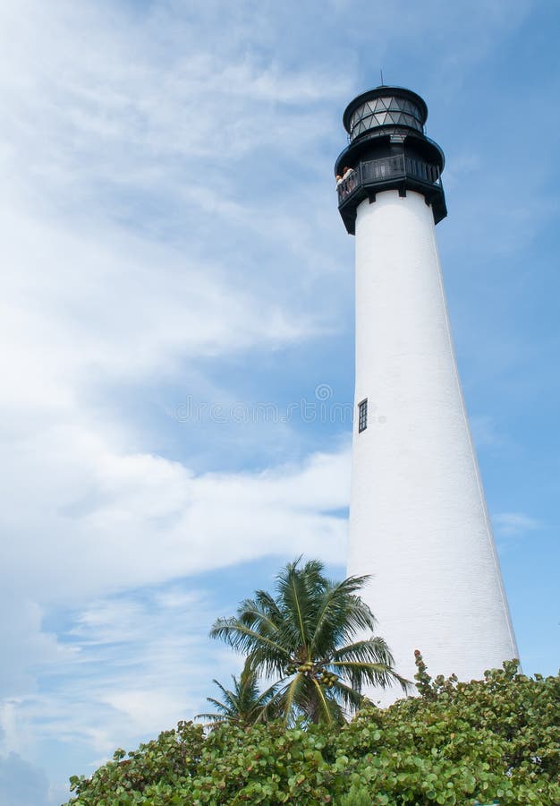 Cape Florida Lighthouse Located on Key Biscayne Stock Image - Image of ...