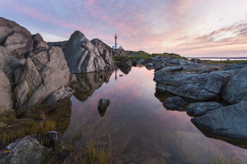 Cape Forchu Lighthouse stock photo. Image of light, outdoors - 103913556