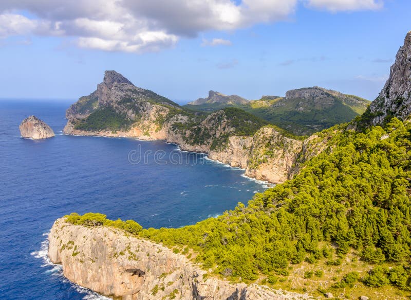 Cape Formentor Landscape on Mallorca Island, Spain Stock Photo - Image ...