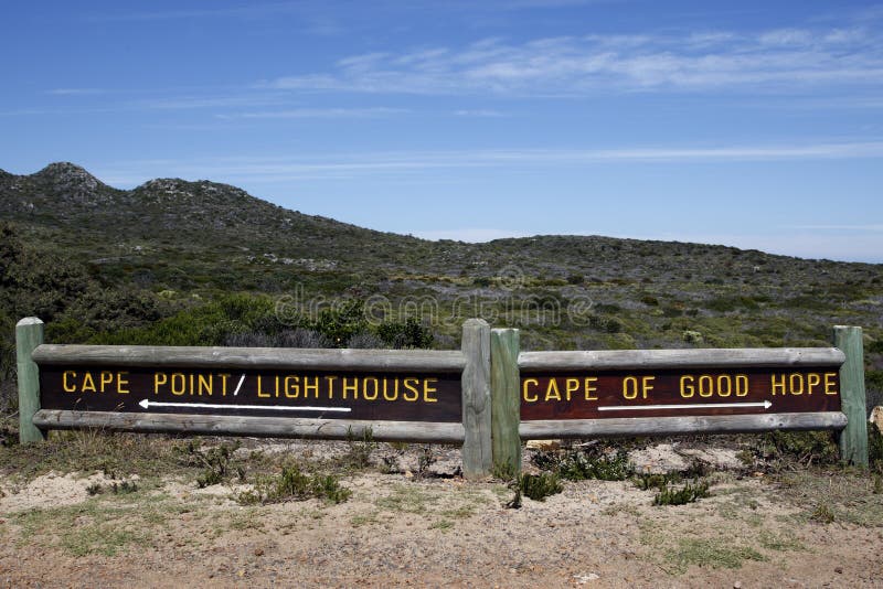 Cape of Good Hope and Cape Point Signpost Stock Image - Image of hope ...