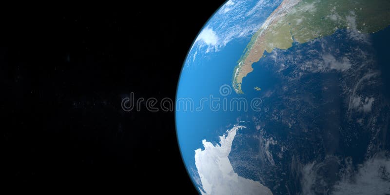 Cape Horn in Planet Earth from Outer Space Stock Illustration ...