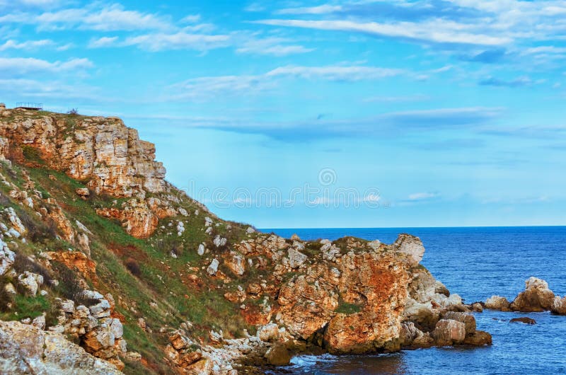 Cape Kaliakra stock image. Image of cliff, petrean, waters - 66428119