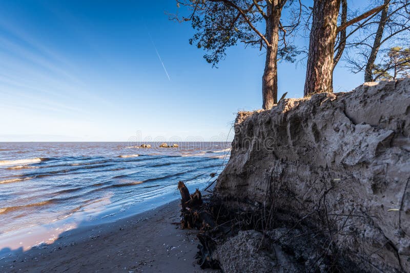 Cape Kolka with Stones in Water, Dune and Baltic Sea, Kolka, Latvia ...