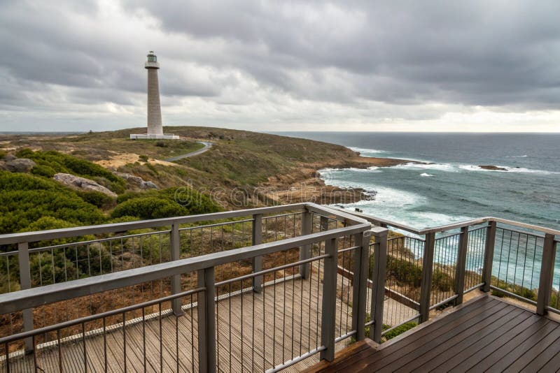 Cape Leeuwin Lighthouse Viewing Platform Stock Illustration ...