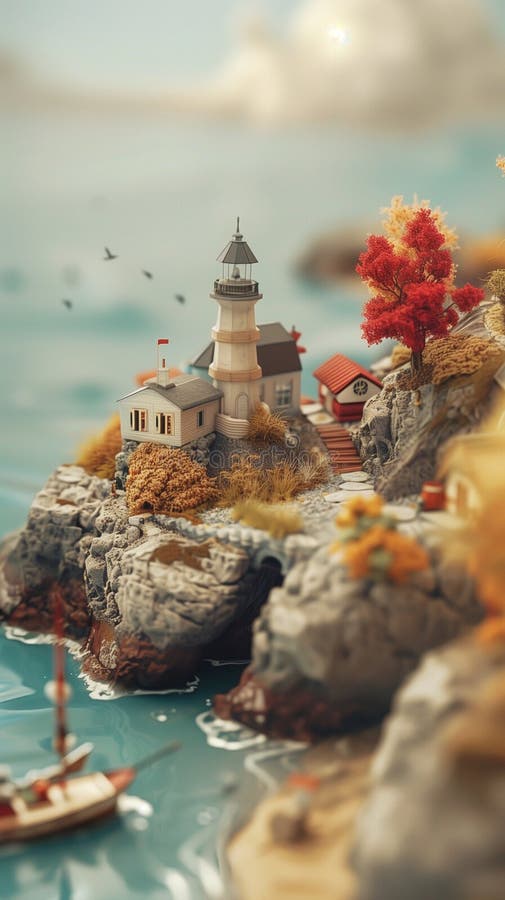 Cape Lighthouse stock photo. Image of miniature, edge - 322233016