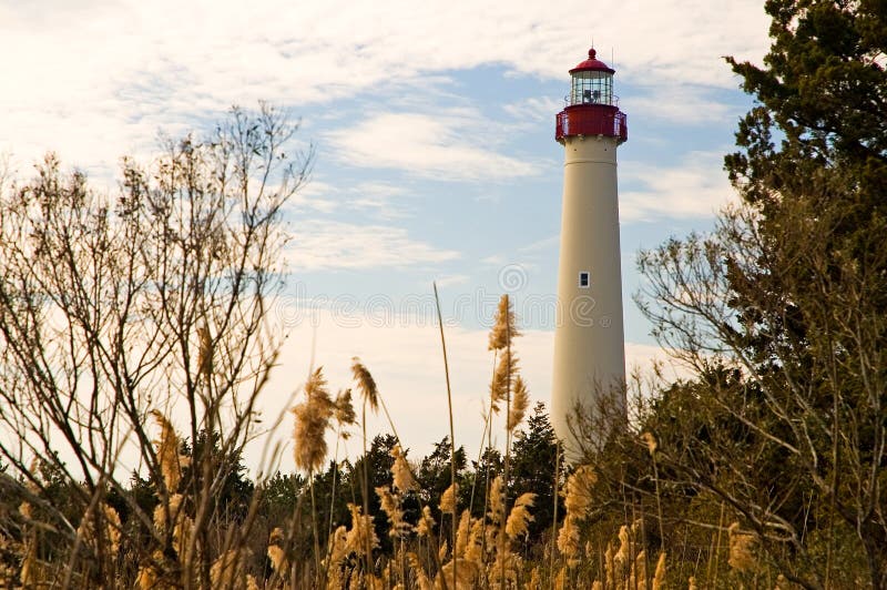 Cape May Lighthouse stock photo. Image of landmark, shore - 1721916