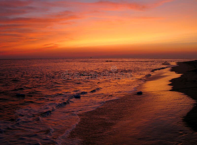 Cape May Sunset stock image. Image of jersey, river, water - 10136323