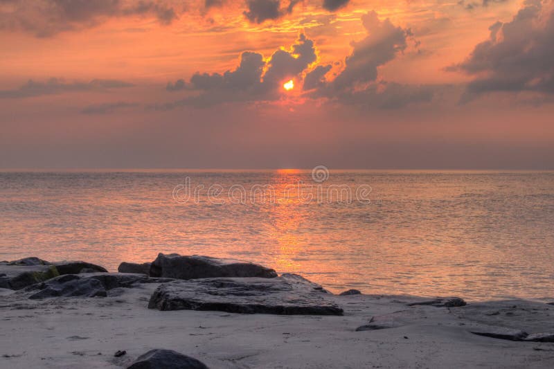 Cape May Sunset at July stock image. Image of jersey - 10136373