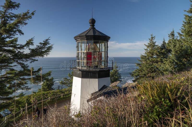 Cape Meares Lighthouse State Park at the OREGON COAST Stock Photo ...
