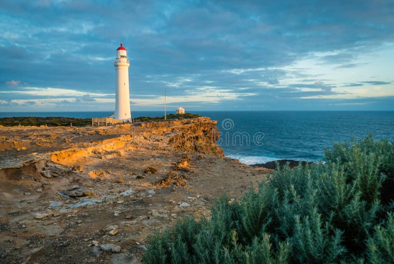 Cape Nelson State Park at Sunset, View of the Lighthouse Stock Photo ...