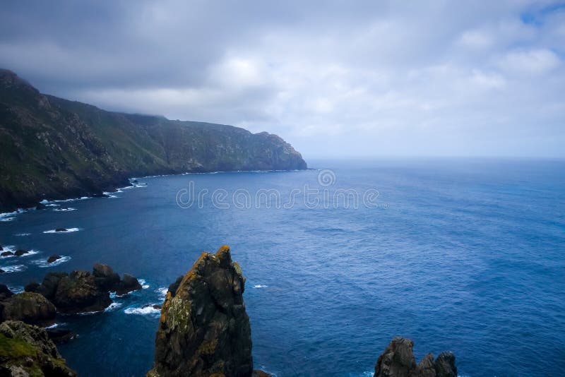 Cape Ortegal Cliffs and Atlantic Ocean, Galicia, Spain Stock Image ...
