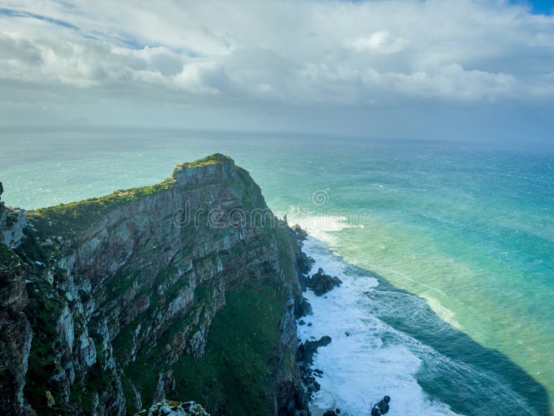 A View of the Atlantic and Indian Oceans Meeting Point at Cape Point ...