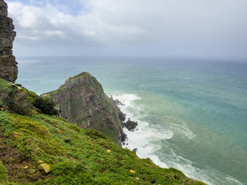 A View of the Atlantic and Indian Oceans Meeting Point at Cape Point ...