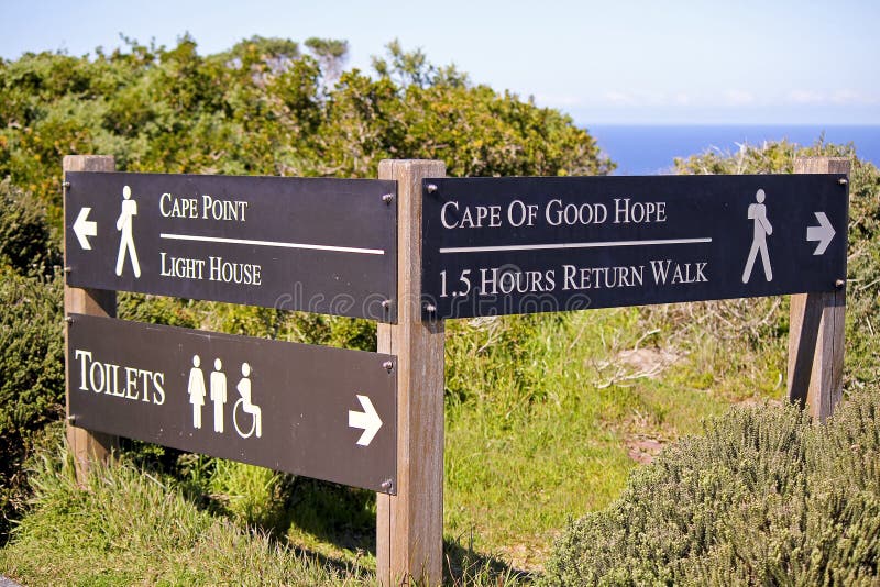 Cape Point sign in Africa stock image. Image of travel - 68674747