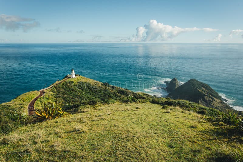 Cape Reinga stock image. Image of path, scenery, island - 69526629