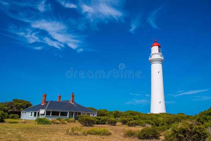 Cape Schanck Lighthouse stock image. Image of road, history - 52056721
