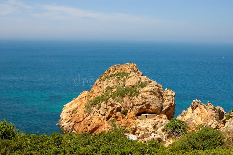 Cape Spartel stock image. Image of rocks, blue, seaside - 10094265