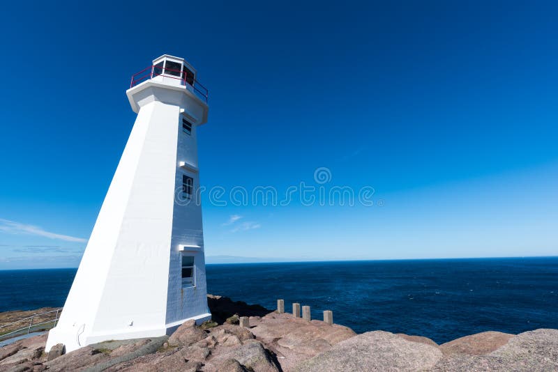 The Cape Spear Lighthouse in Newfoundland, Canada. Stock Image - Image ...