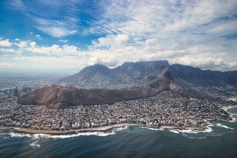 Cape town air panorama stock image. Image of ocean, view - 234693111