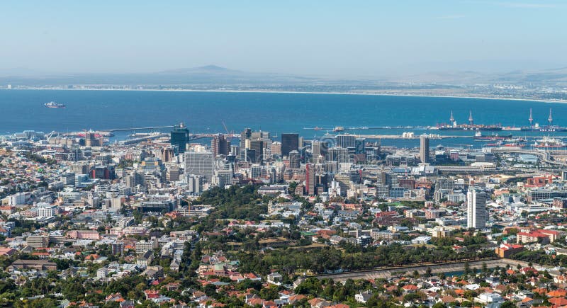 Cape Town, South Africa & X28;aerial View& X29; Stock Image - Image of ...