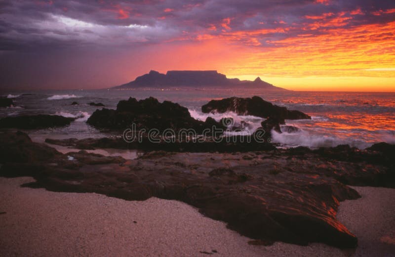 Table Mountain stock image. Image of africa, beach, stones - 8441861