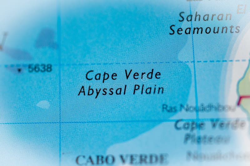 Cape Verde Abyssal Plain Highlighted on a World Map Stock Photo - Image ...