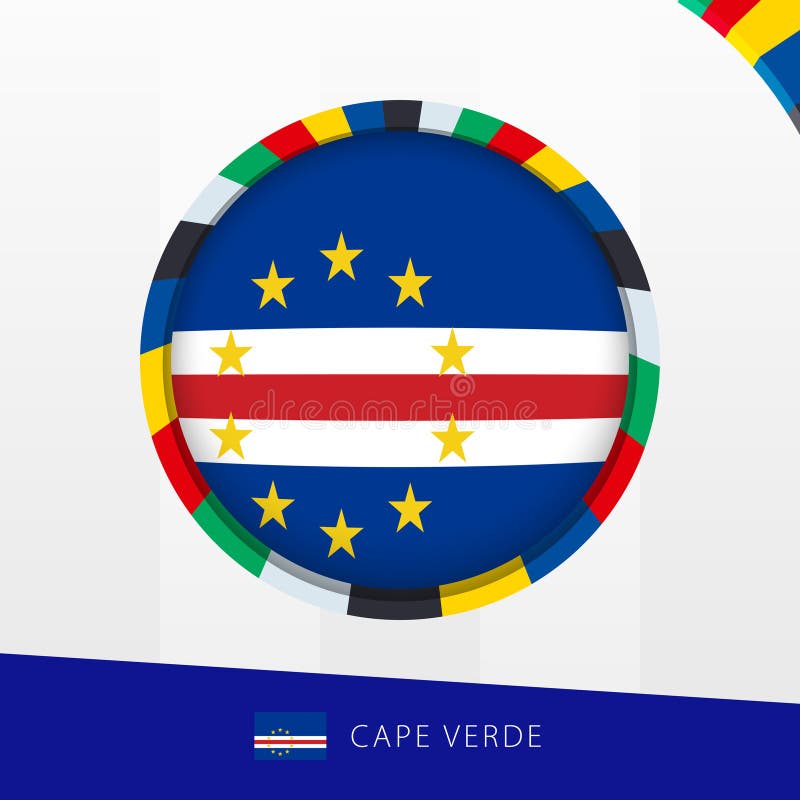 Cape Verde Flag with Colorful Circle Border Stock Vector - Illustration of verde, ensign: 361365838