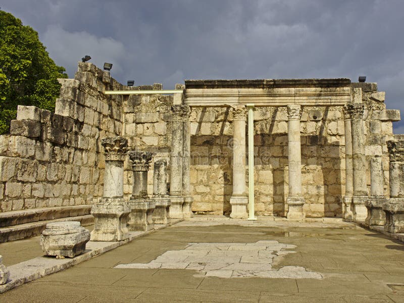 Capernaum Synagogue in Israel Stock Photo - Image of faith, design ...