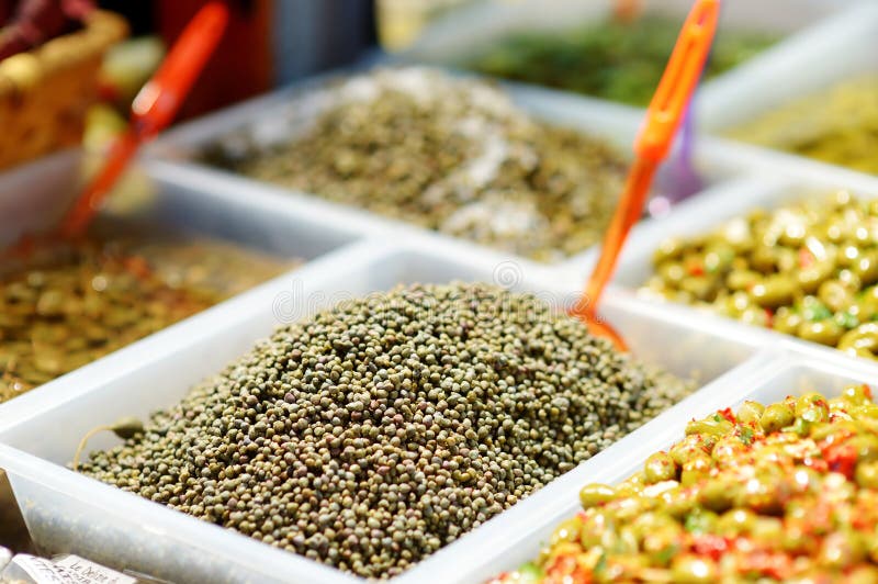 Capers on Farmer S Market in Italy Stock Image - Image of food, eating ...
