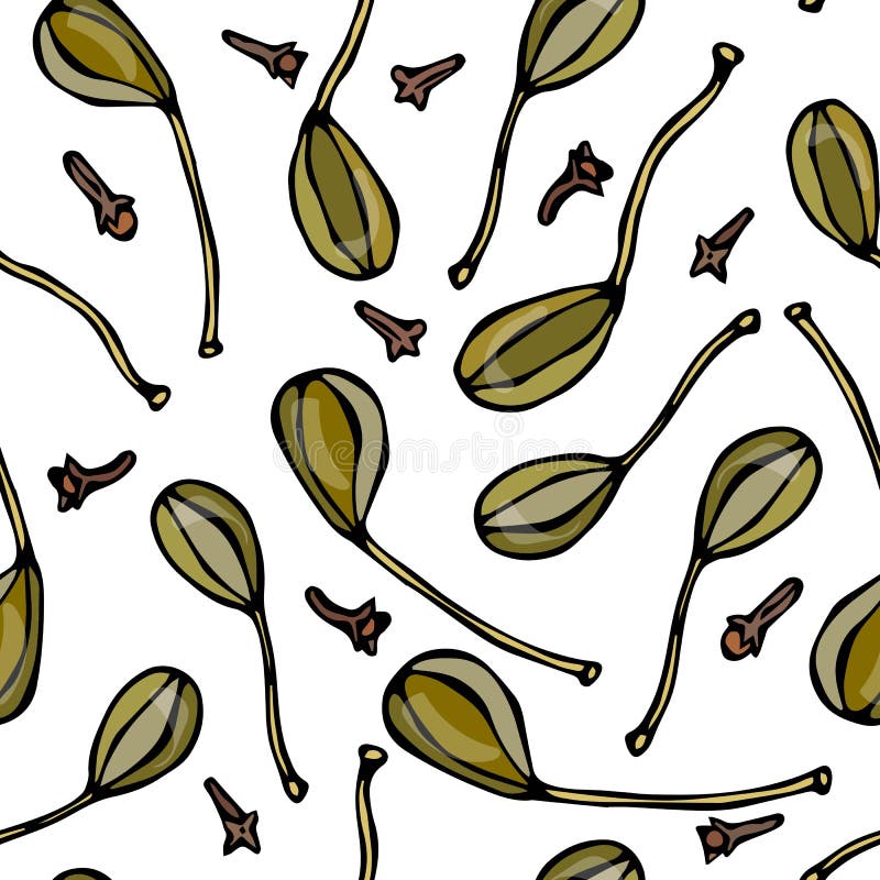 Cartoon Capers. Doodle Style Vector Design, Isolated on White ...