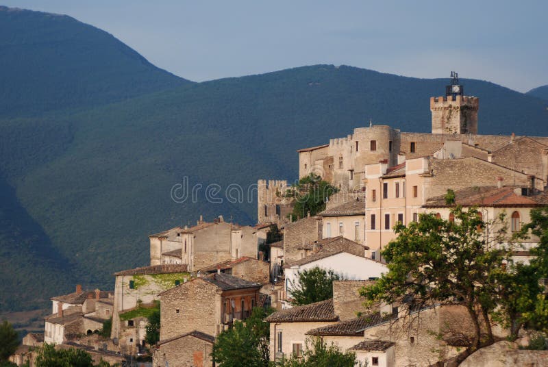 Capestrano in Italy stock photo. Image of hill, ages - 16247430