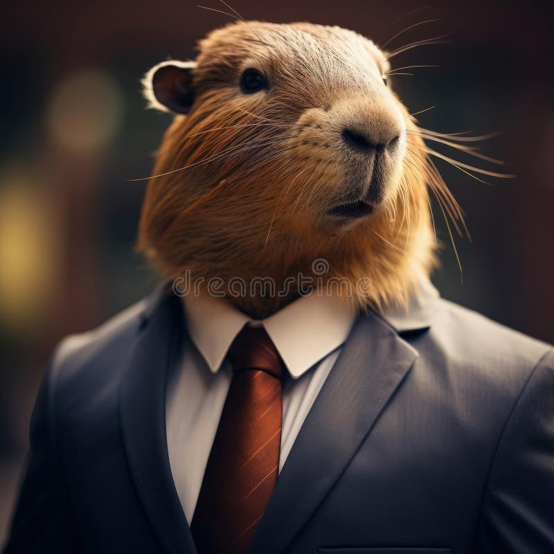 Capibara Con Traje Y Corbata Stock de ilustración - Ilustración de ...
