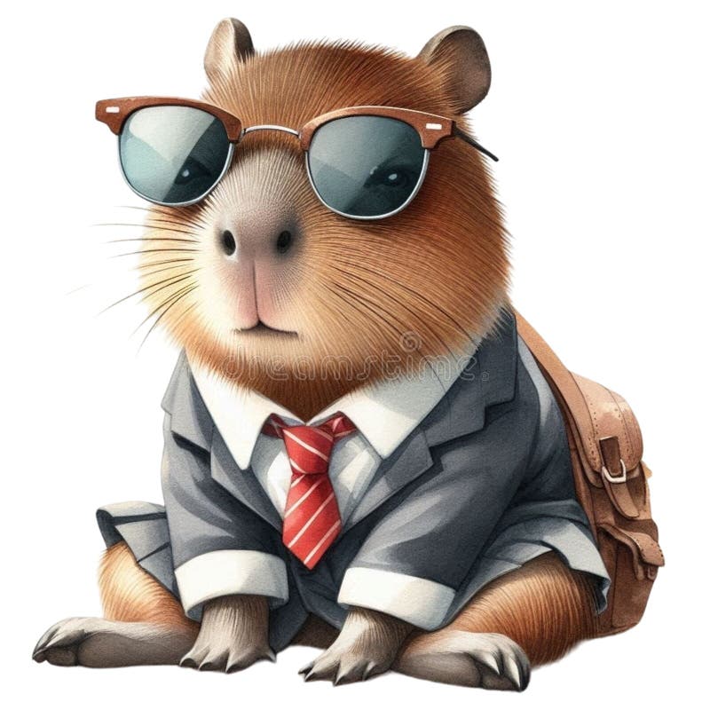 Capibara Con Uniforme Escolar Ilustración del Vector - Ilustración de ...