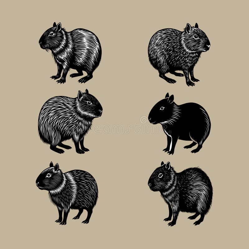 Capibara Vector Logo Icon Illustration Stock Vector - Illustration of ...