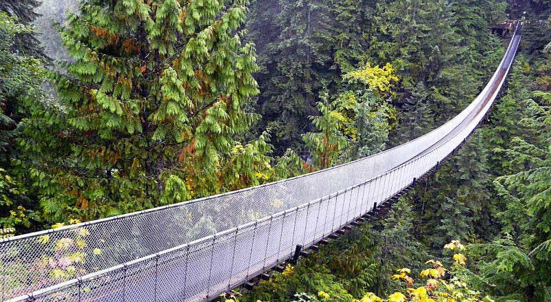 Capilano Bridge, Vancouver, British Columbia, Canada Stock Image ...
