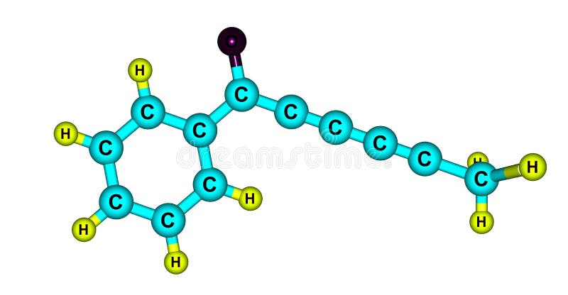 Capillin Molecular Structure Isolated on White Stock Illustration ...