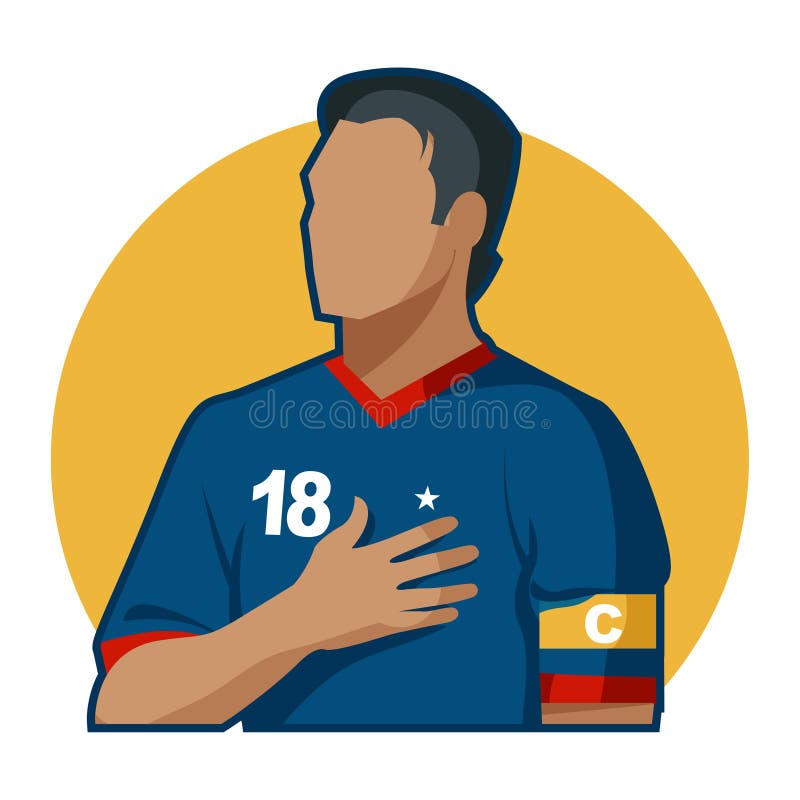 Capitán del fútbol ilustración del vector. Ilustración de uniforme ...